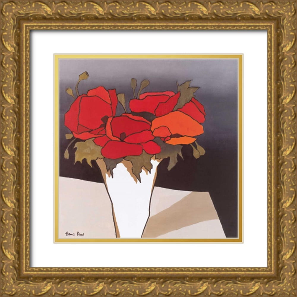 Paus, Hans 15x15 Gold Ornate Wood Framed with Double Matting Museum Art ...