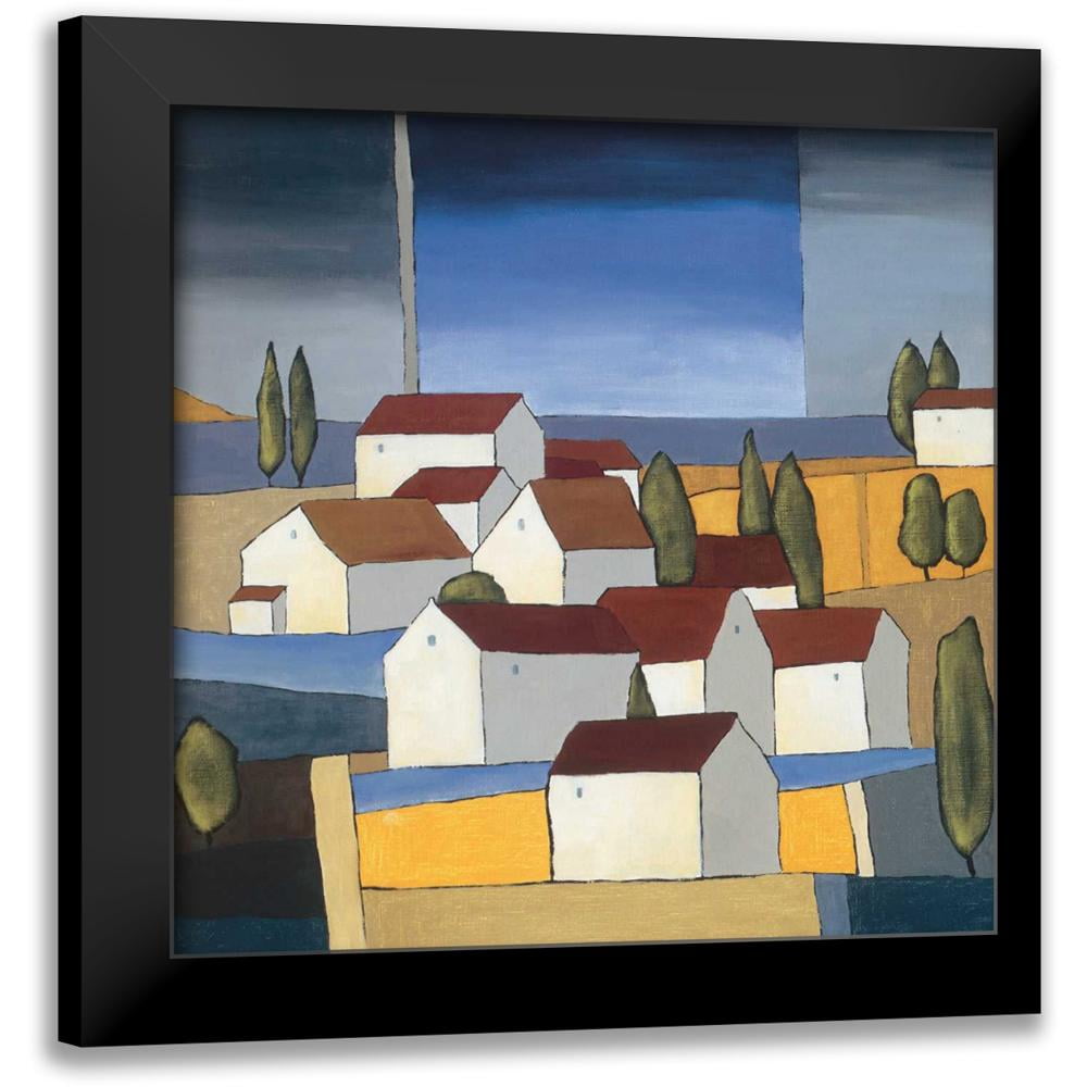 Paus, Hans 20x20 Black Modern Framed Museum Art Print Titled - Village ...
