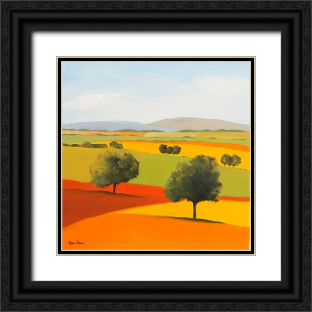 Paus, Hans 26x26 Black Ornate Wood Framed with Double Matting Museum ...