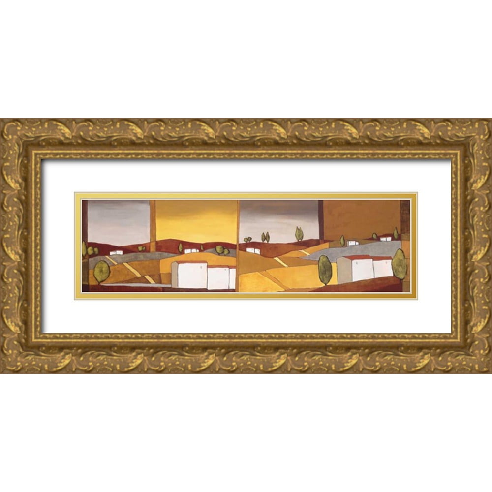 Paus, Hans 32x12 Gold Ornate Wood Framed with Double Matting Museum Art ...