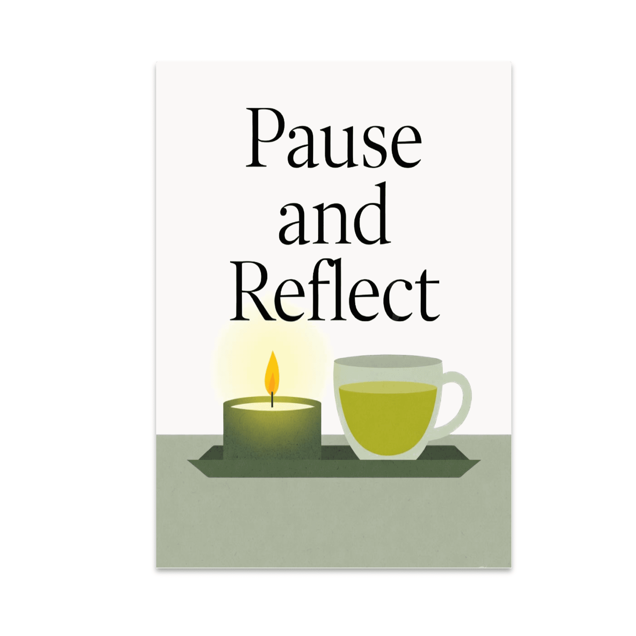 Pause and Reflect Wellness Art - Mindfulness Enthusiast - 13x19 Poster ...