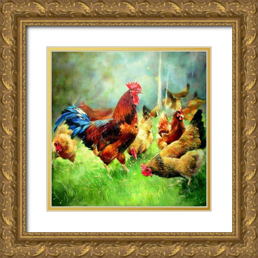 Pautov, Igor 15x15 Gold Ornate Wood Framed with Double Matting Museum ...