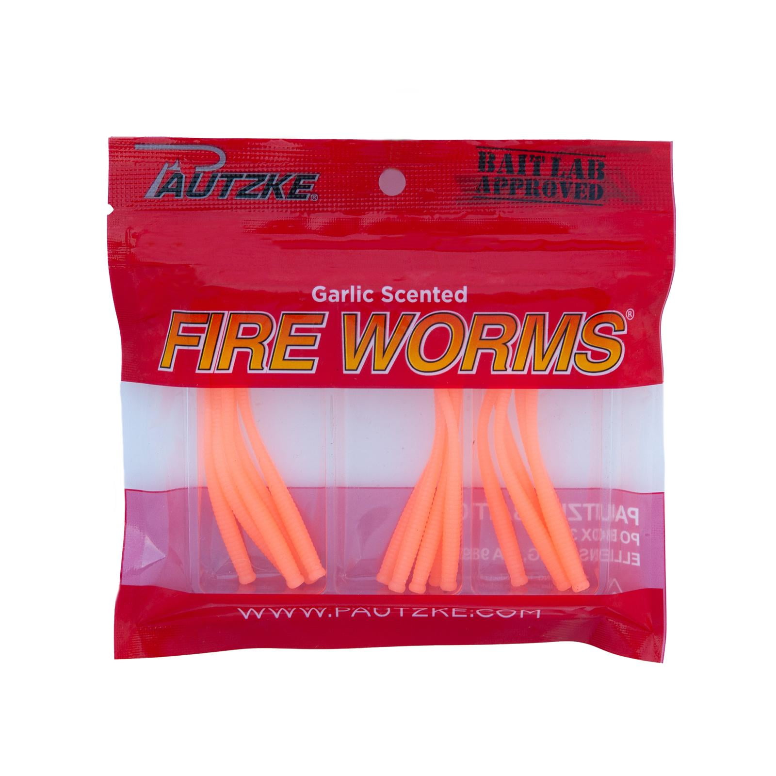 Pautzke FWORM/PCH Fire Worms, Peach 15 Count, 2 ? inches - Walmart.com