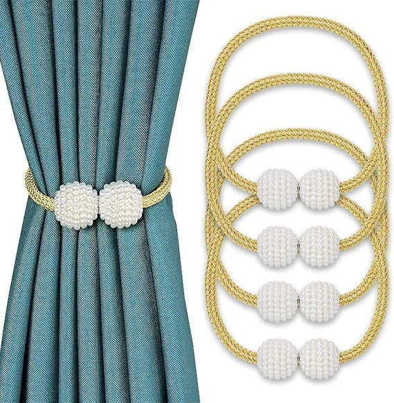 Pavan Ecommerce Magnatic Round Pearl Polyester and Magnet Curtain ...