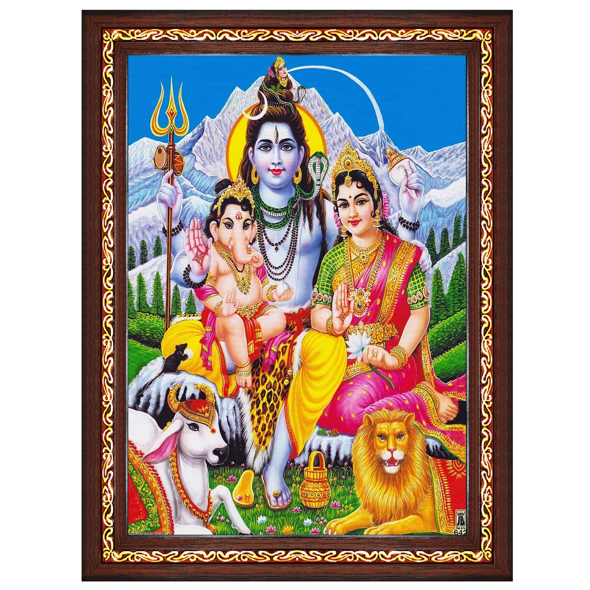 Pavan Photo Laminations Shiv Parivar Family Siva Parvati Lord Shiva ...