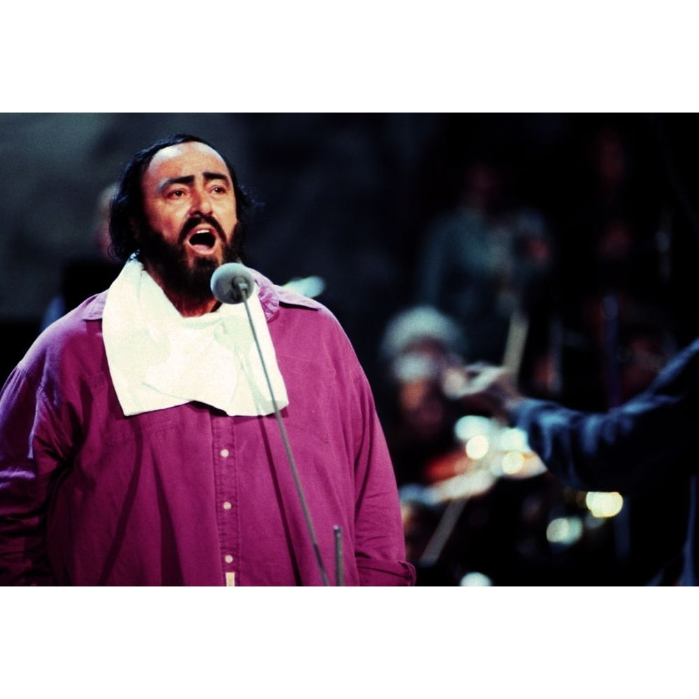 Pavarotti rehearsing at the Grammys Radio City Music Hall New York NY ...