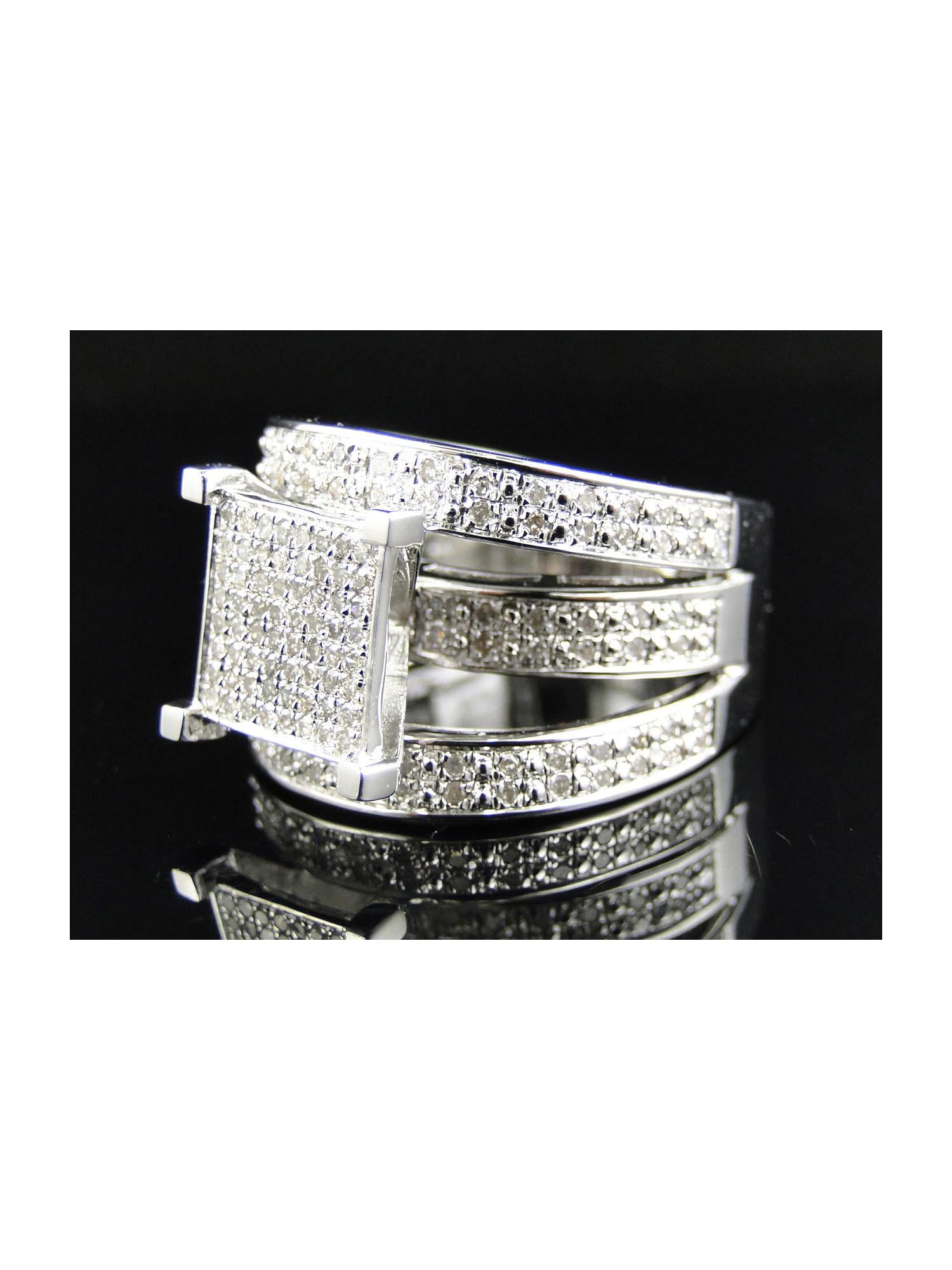 Pave Set Diamond XL Engagement Fashion Ring - Walmart.com
