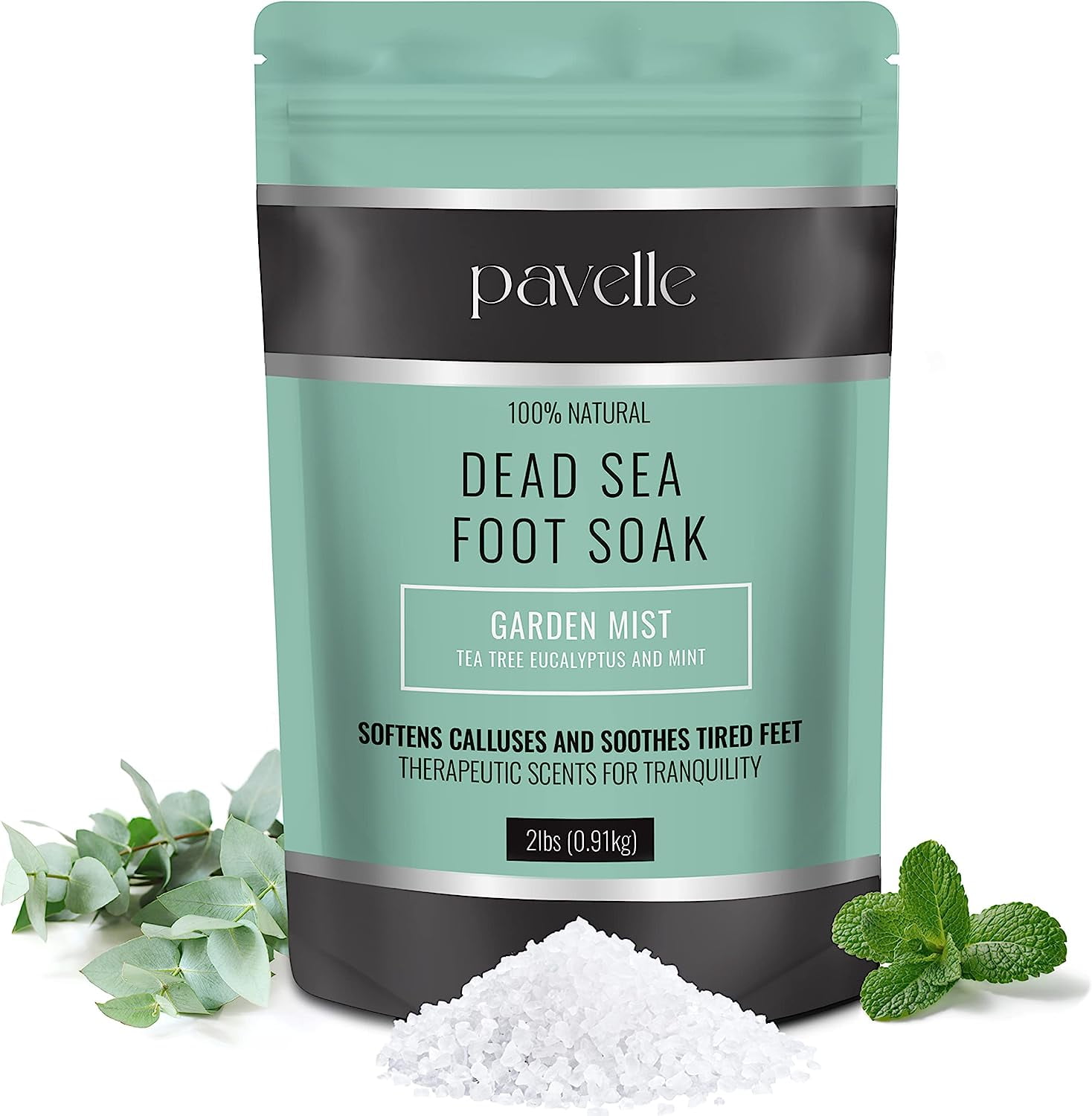 Pavelle Foot Soak Bath Salts, Dead Sea Salt Spa for Tired feet - Garden ...