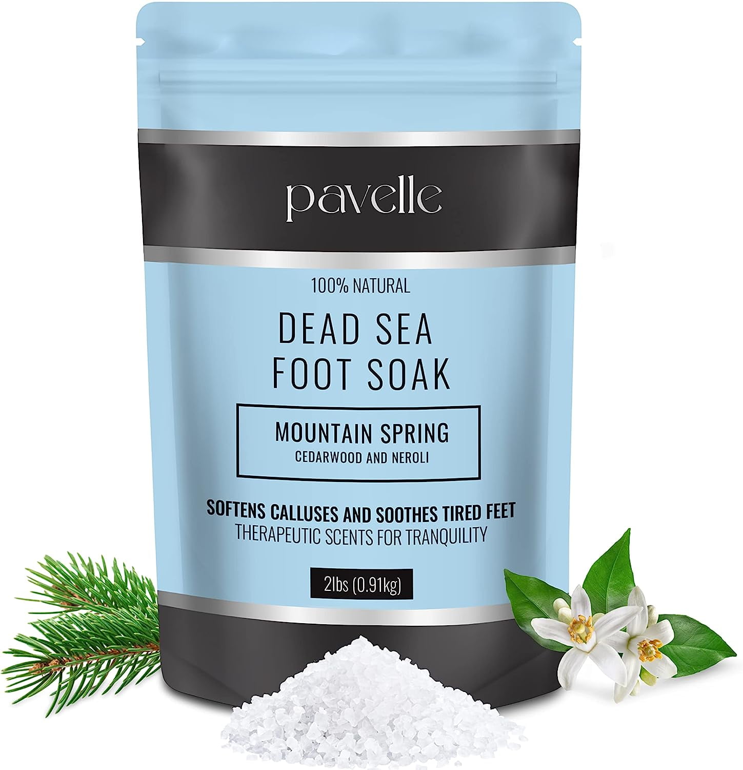Pavelle Foot Soak Bath Salts, Dead Sea Salt Spa for Tired feet ...