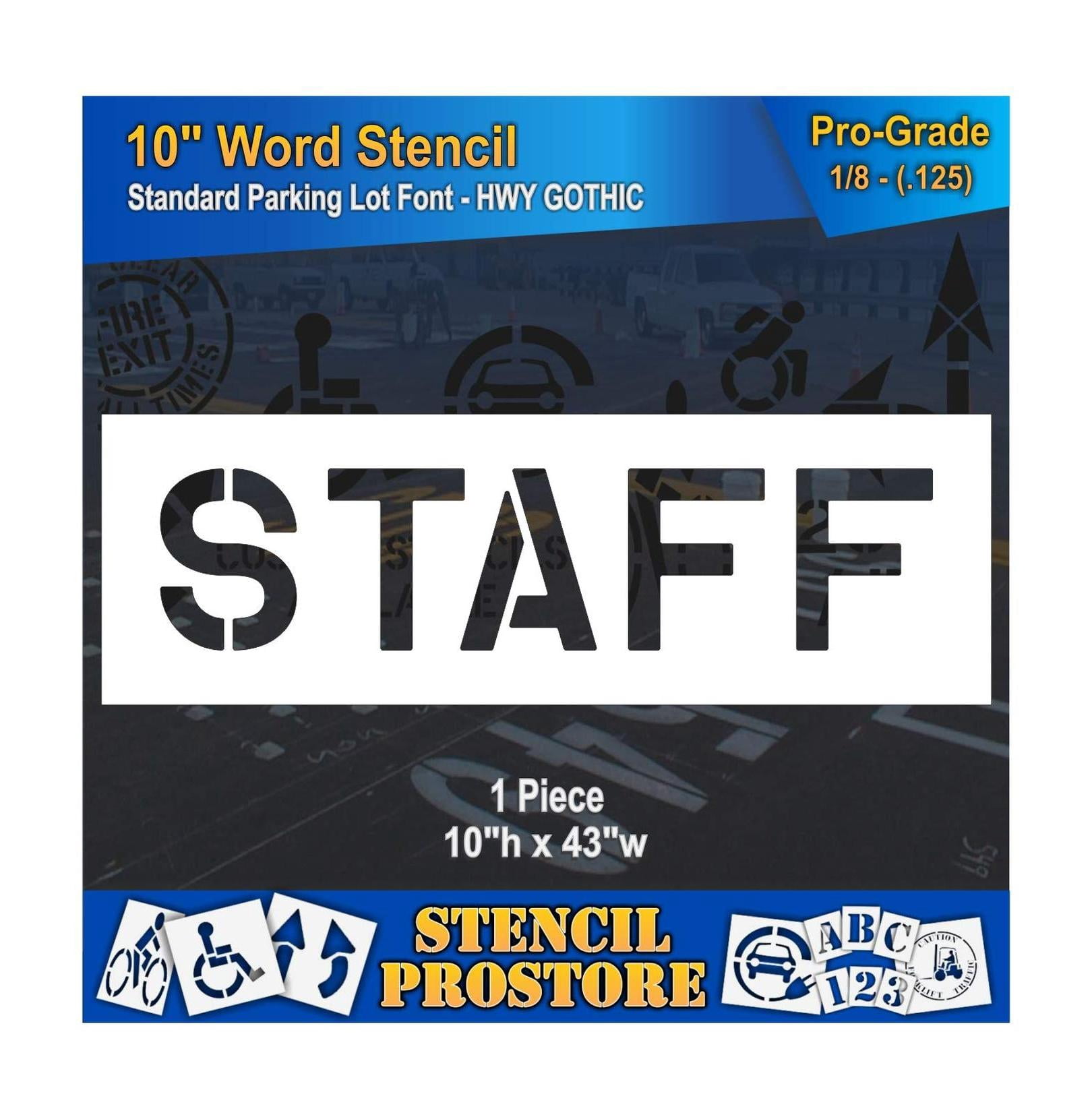 Pavement Marking Stencils - 10 inch Staff Stencil - 10" x 42" x 1/8 ...