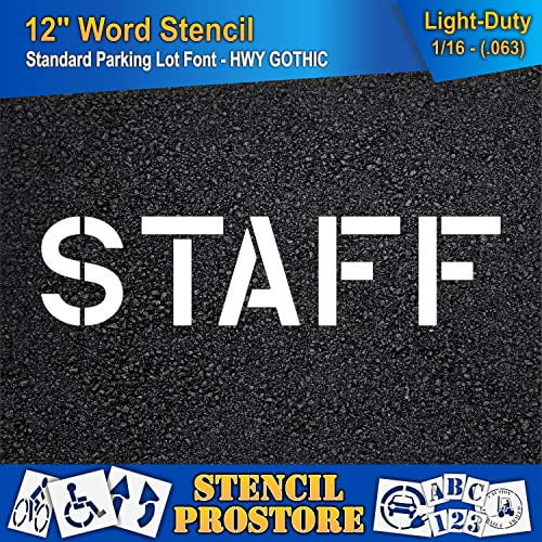 Pavement Marking Stencils - 12 inch Staff Stencil - 12" x 50" x 1/16 ...