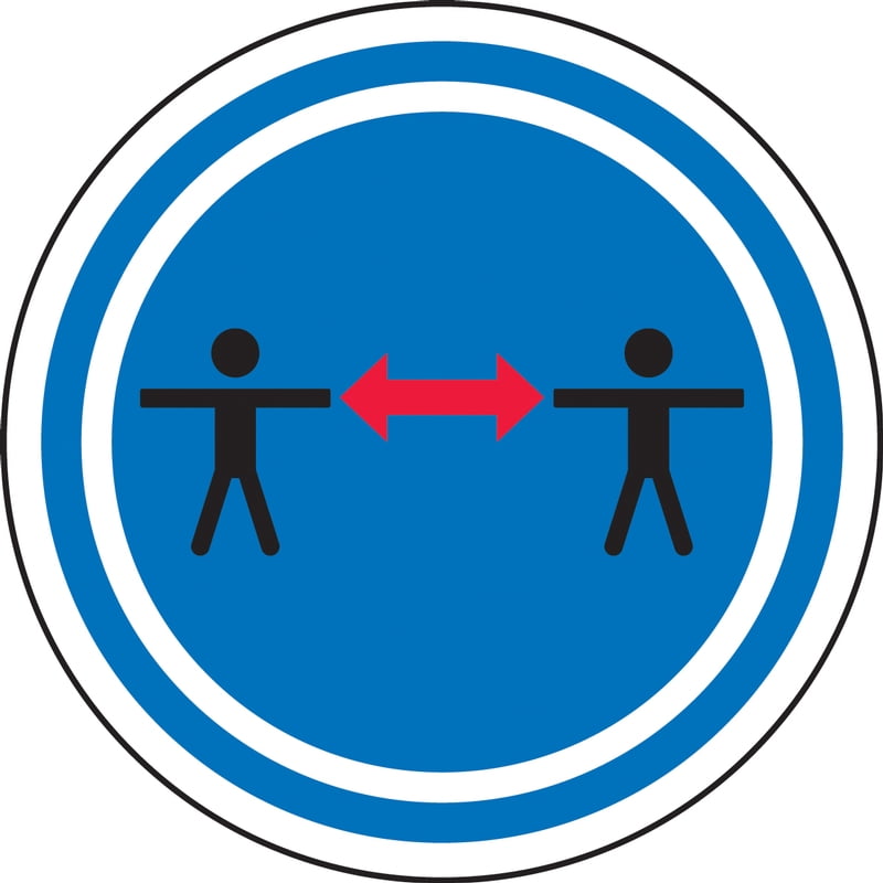 Pavement Sign Social Distance Symbol 12 Inch Tin Sign Great For Garden ...