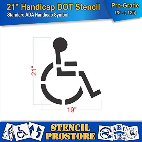 ADA Handicap Parking Lot Marking Stencil Light Duty ADA Handicap ...