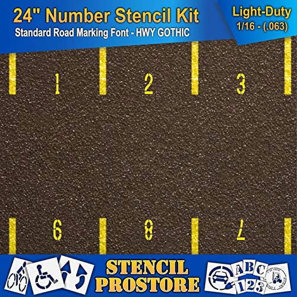 Pavement Stencils - 24 inch Number KIT Stencil Set - (12 Piece) - 24" x ...