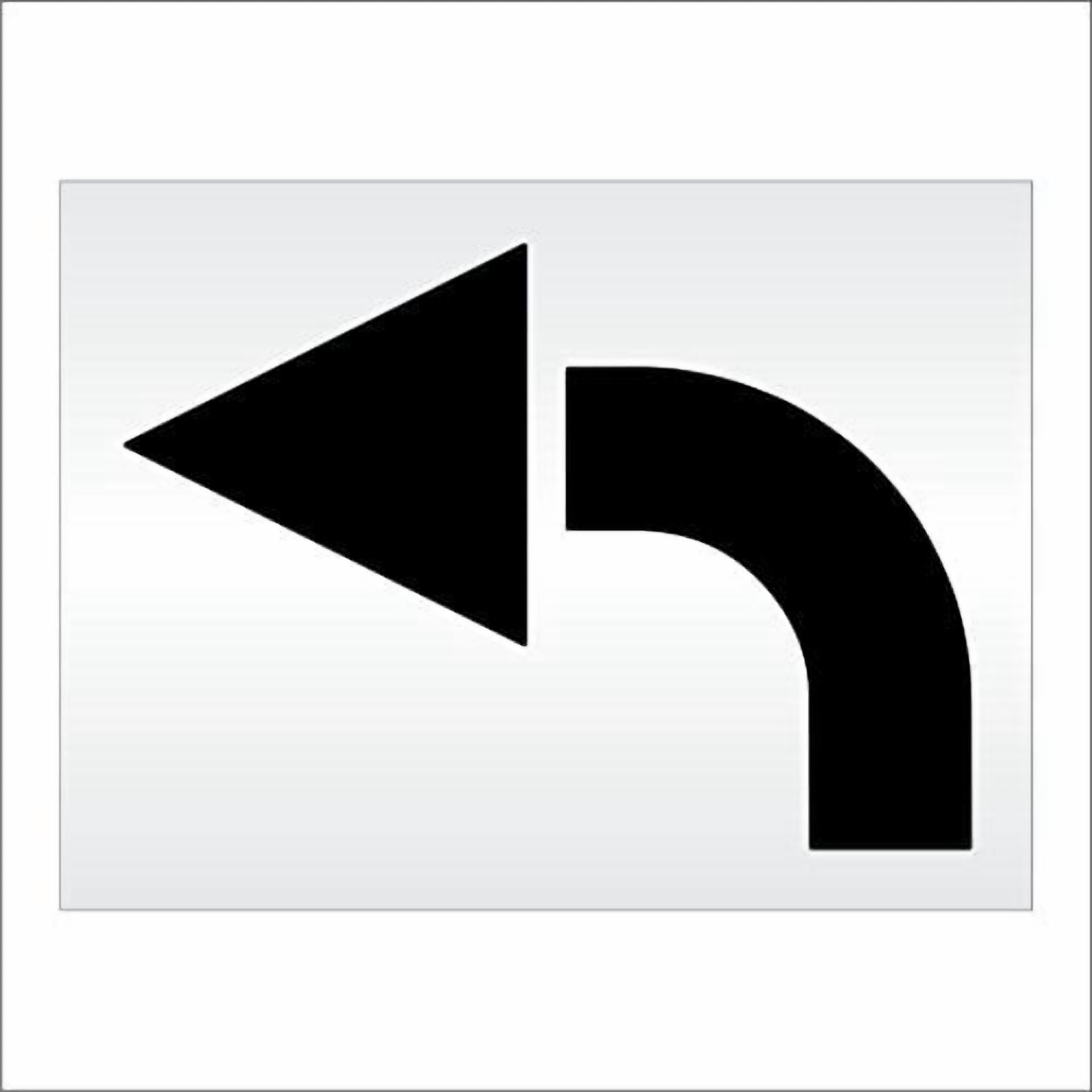 Pavement Stencils - 42 inch - Curved/Turn Arrow Stencil - 42" x 30" x 1 ...