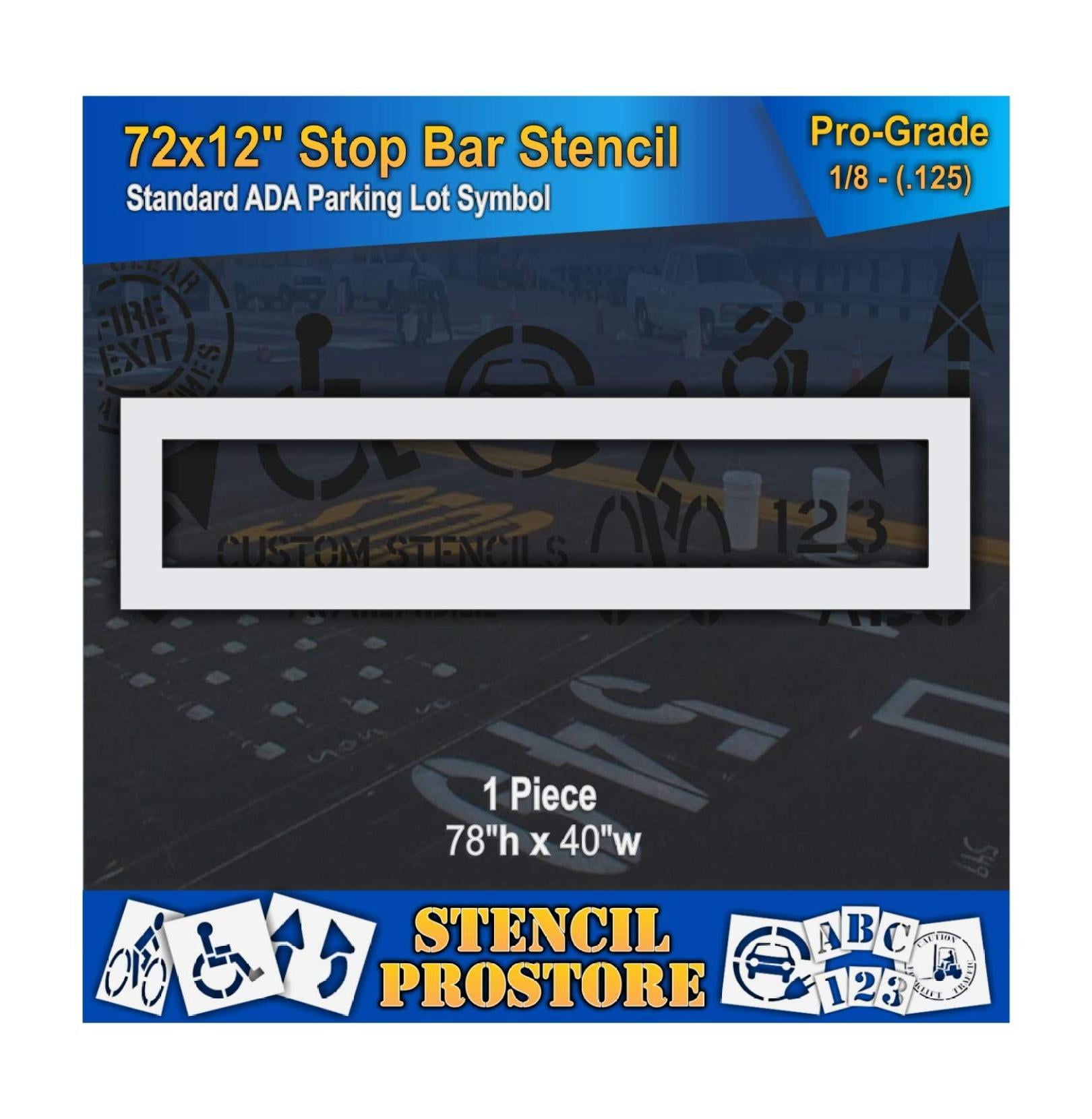 Pavement Stencils - 72 inch - Stop BAR Stencil for Road Intersections ...