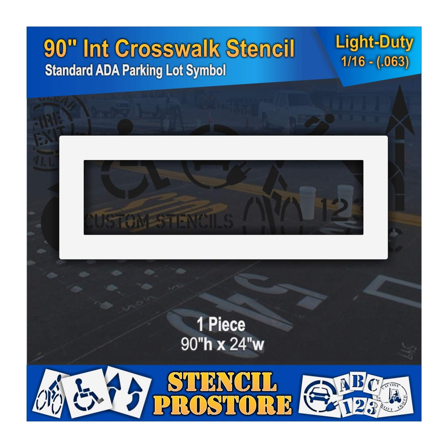 Pavement Stencils - 90 inch - International Crosswalk - for Pedestrian ...