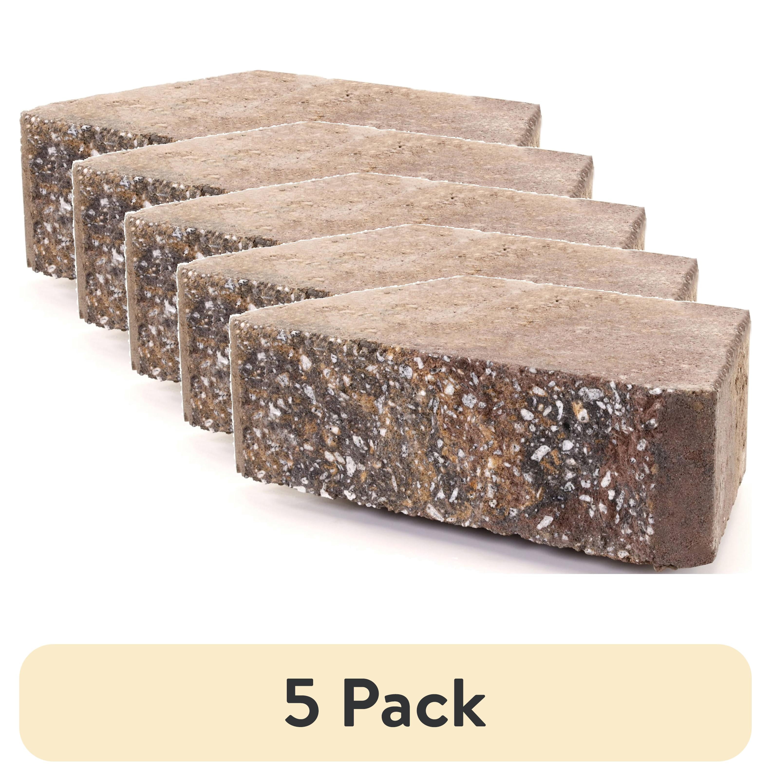 (5 pack) Pavestone 10" Sierra Blend (Red/Brown) Concrete Retaining Wall ...