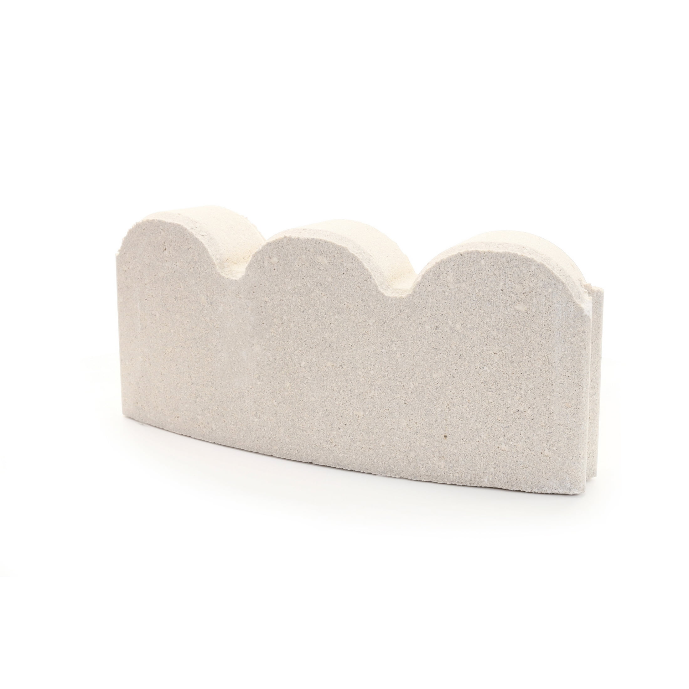 Pavestone 12" Curved Scallop Limestone (White) Concrete Edger - Walmart.com