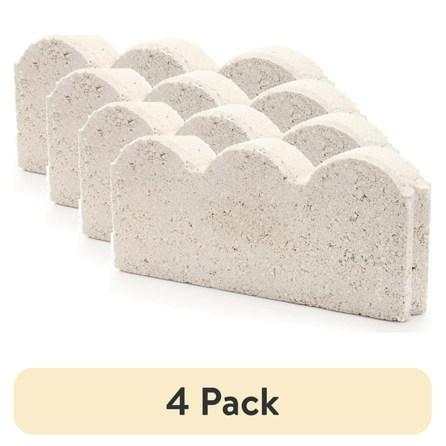 (4 pack) Pavestone 12" Straight Scallop Limestone (White) Concrete ...