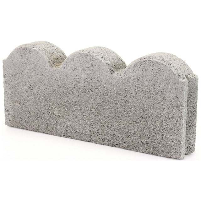Pavestone 12" Straight Scallop Pewter Concrete Edger - Walmart.com