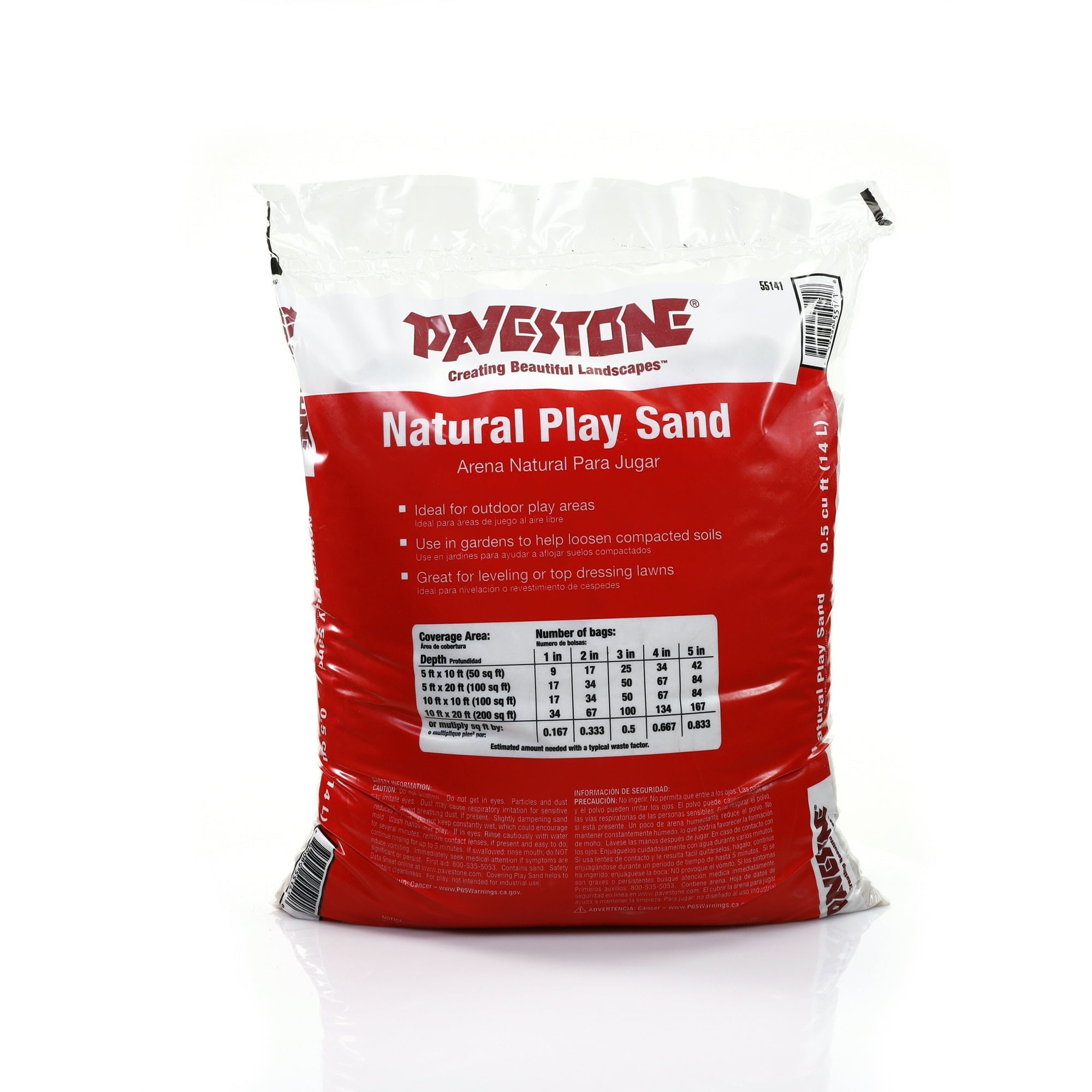 Pavestone .5 Cu. ft. Bagged Natural Brown Play Sand - 2 Pack - Walmart.com