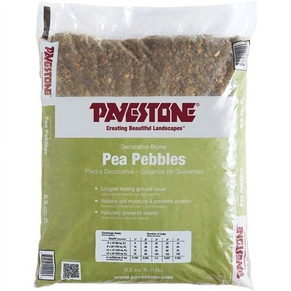 Pavestone 0.5 Cu Ft Pea Pebbles Landscape Decorative Rock for Gardens ...