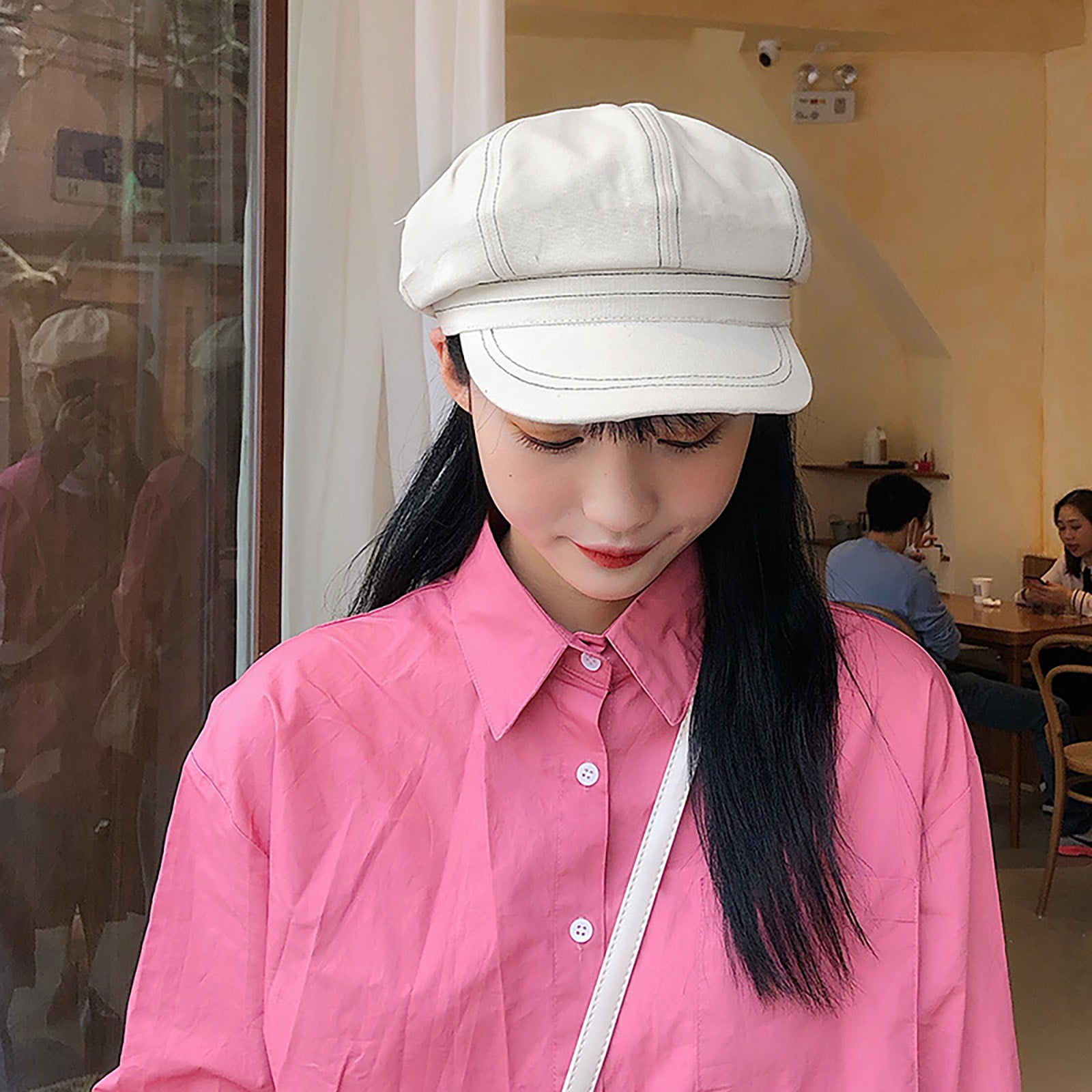 Pavied Beret Hats Newsboy Cap Women's Spring/Summer Korean Edition ...