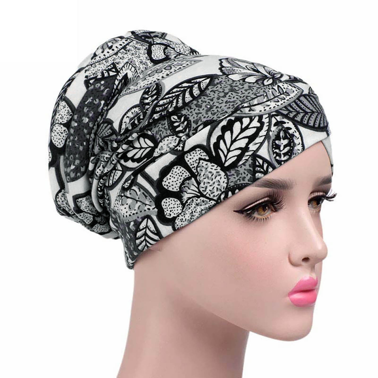 Pavied Cowboy Hat,Straw Hat,Women Cancer Chemo Hat Beanie Scarf Turban ...