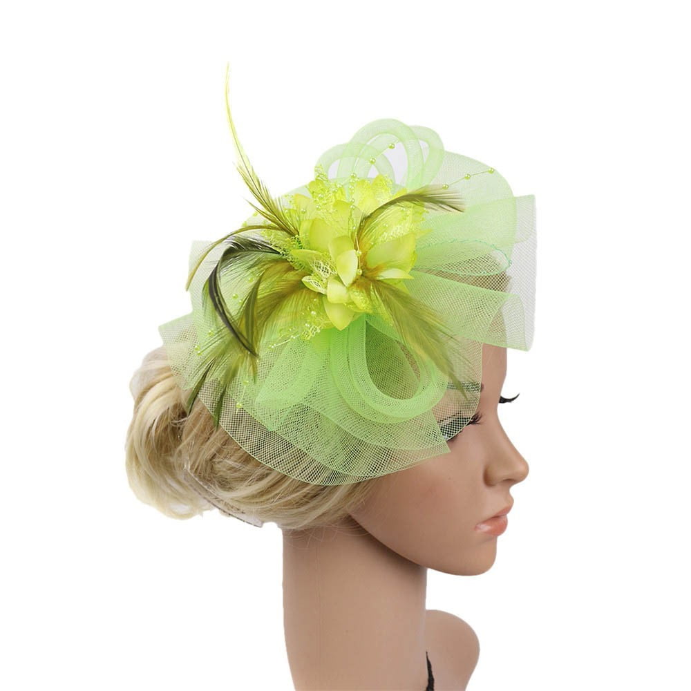 Pavied Fascinators Hats Tea Party Hats Women Fashion Wedding Mesh Hat ...