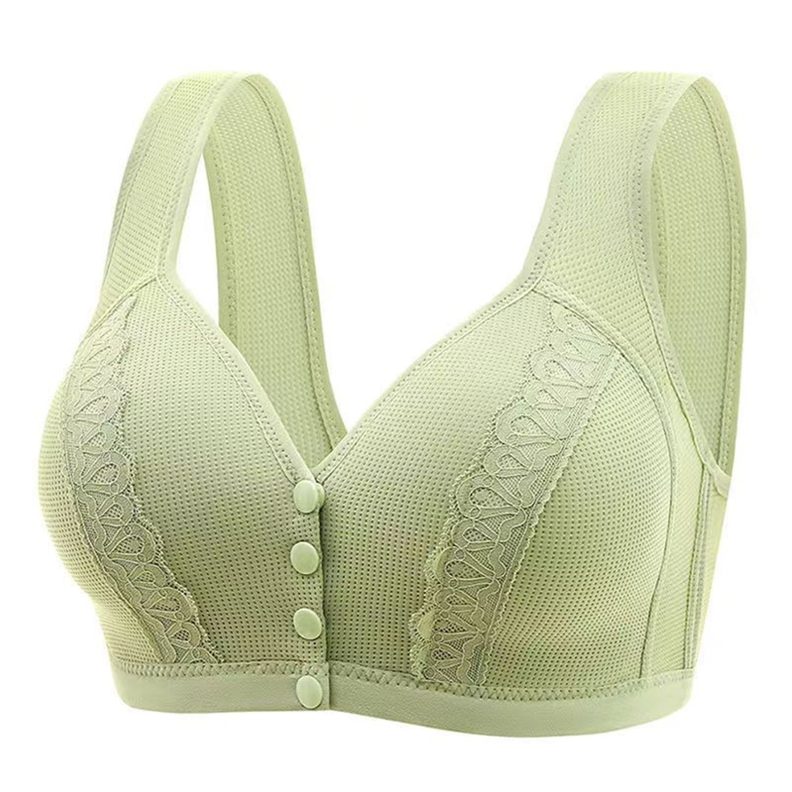 Pavied Front Closure Bras Wireless Bras Seamless Bras Casual Front ...