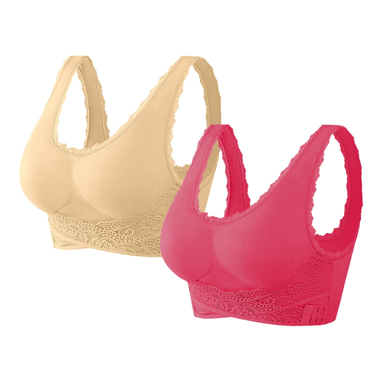 Pavied Sports Bra Seamless Bras A 2 Piece Set Of Side Buttoned Front ...