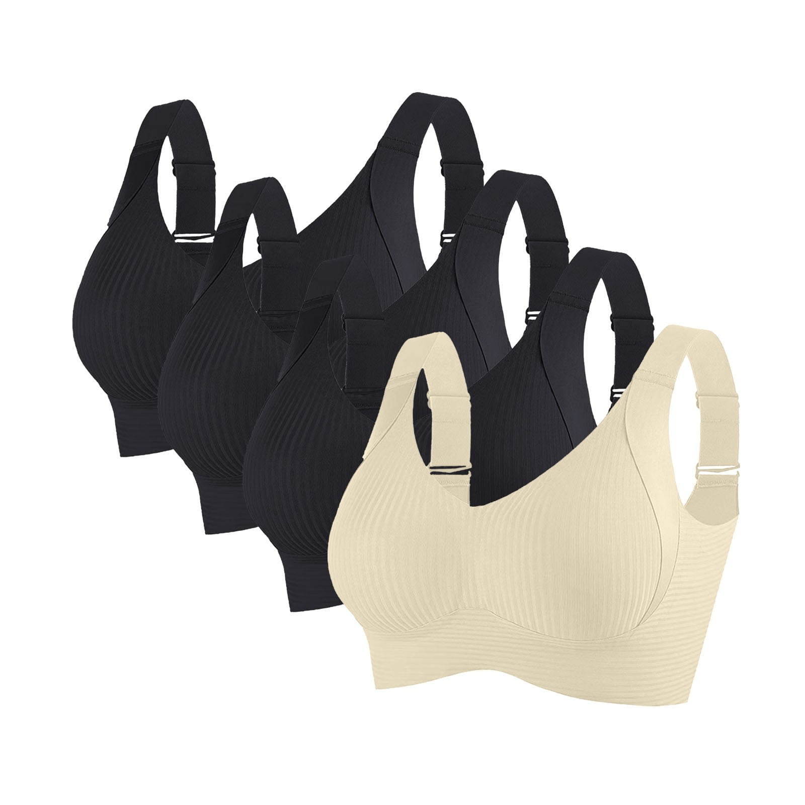 Pavied Wireless Bras for Women Seamless Bras Thin Laceless Ring ...