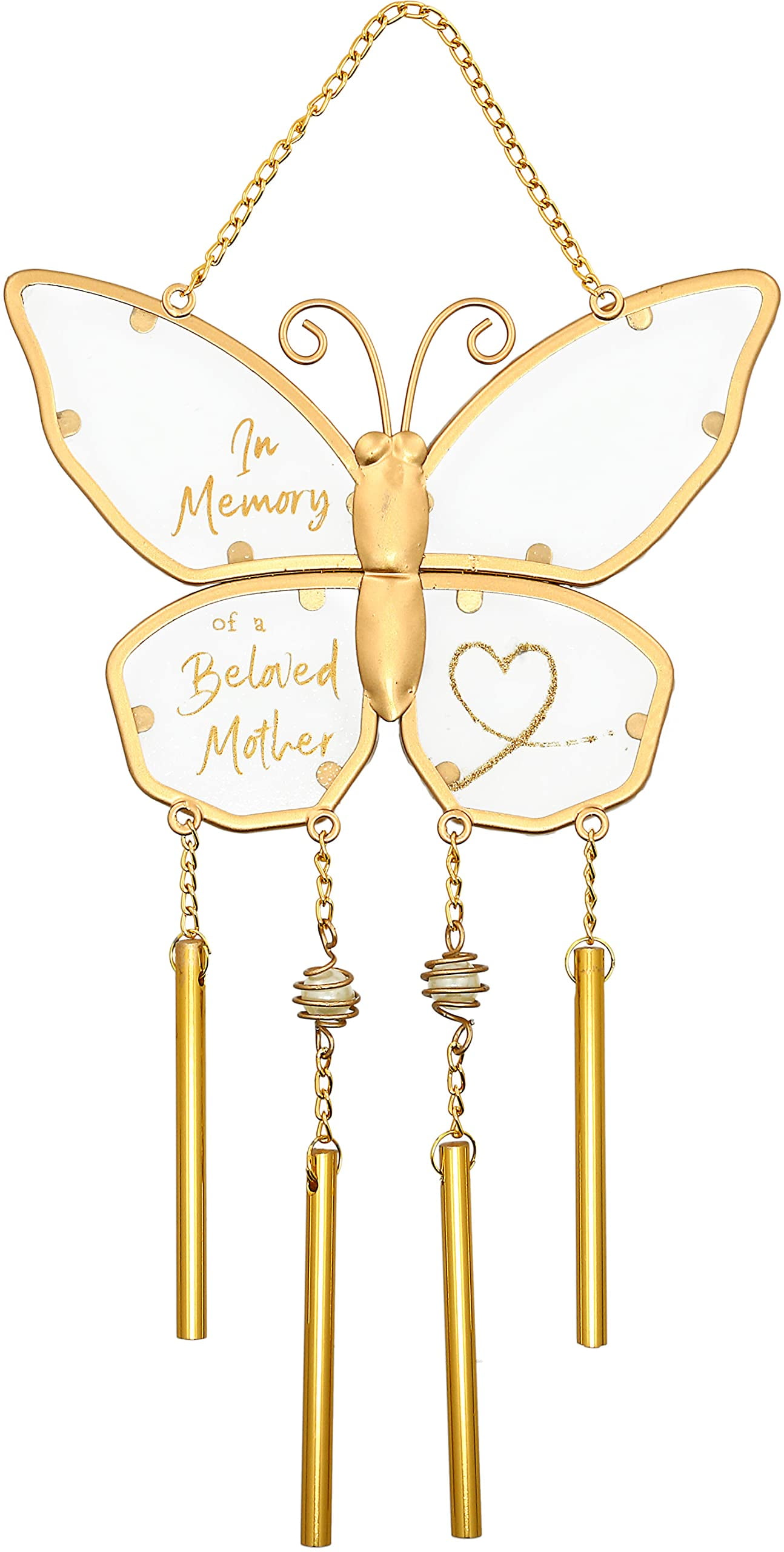 Pavilion - 11.5" x 6" Outdoor Hanging Butterfly Windchime - in Memory ...