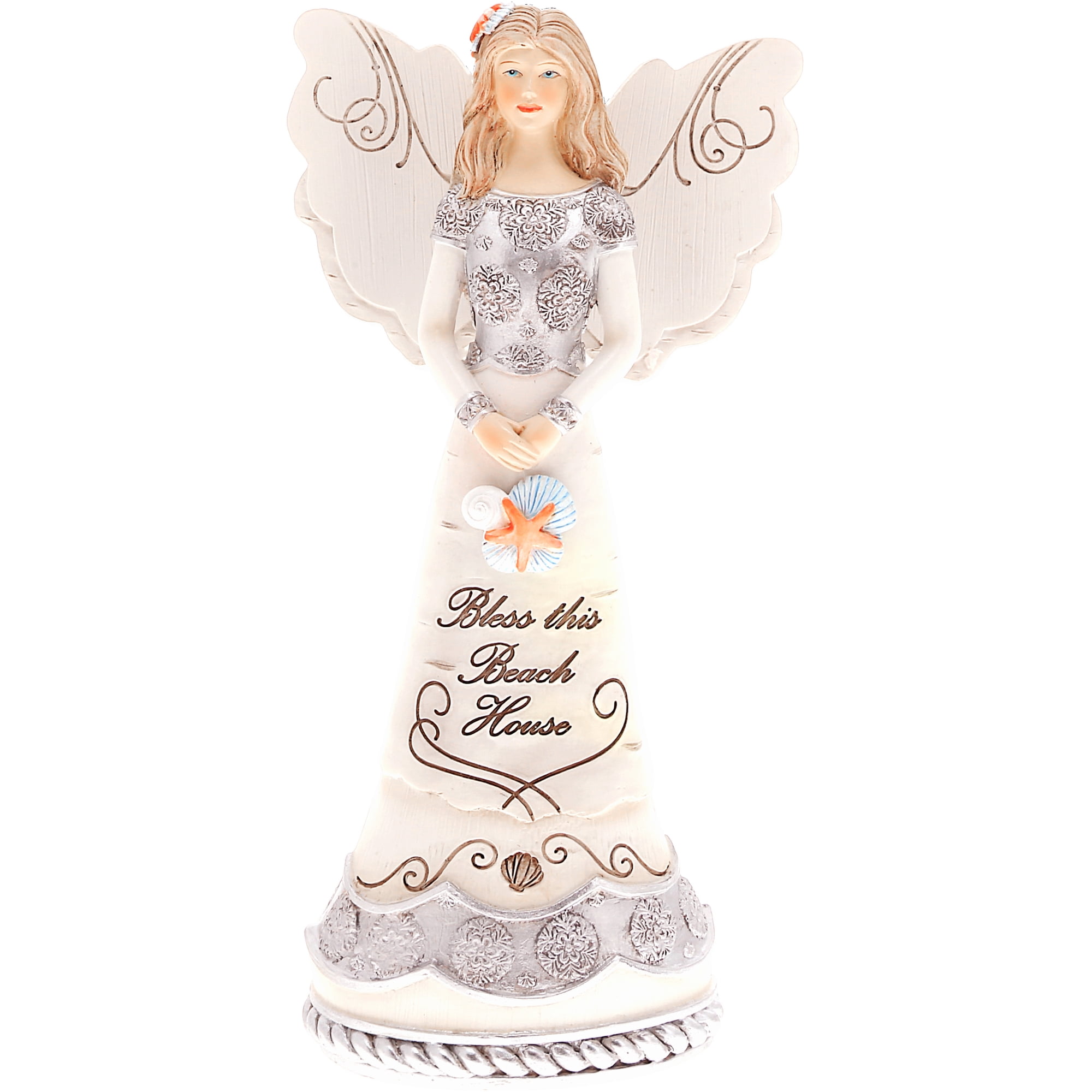 Pavilion - Beach House - 7.5" Angel Figurine Religious God Jesus Christ ...