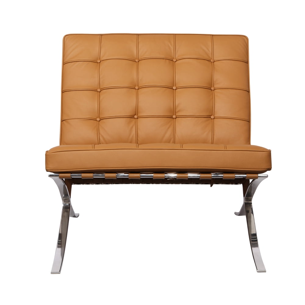 Pavilion Chair Premium Leather Solid One Piece Stainless Steel Frame ...