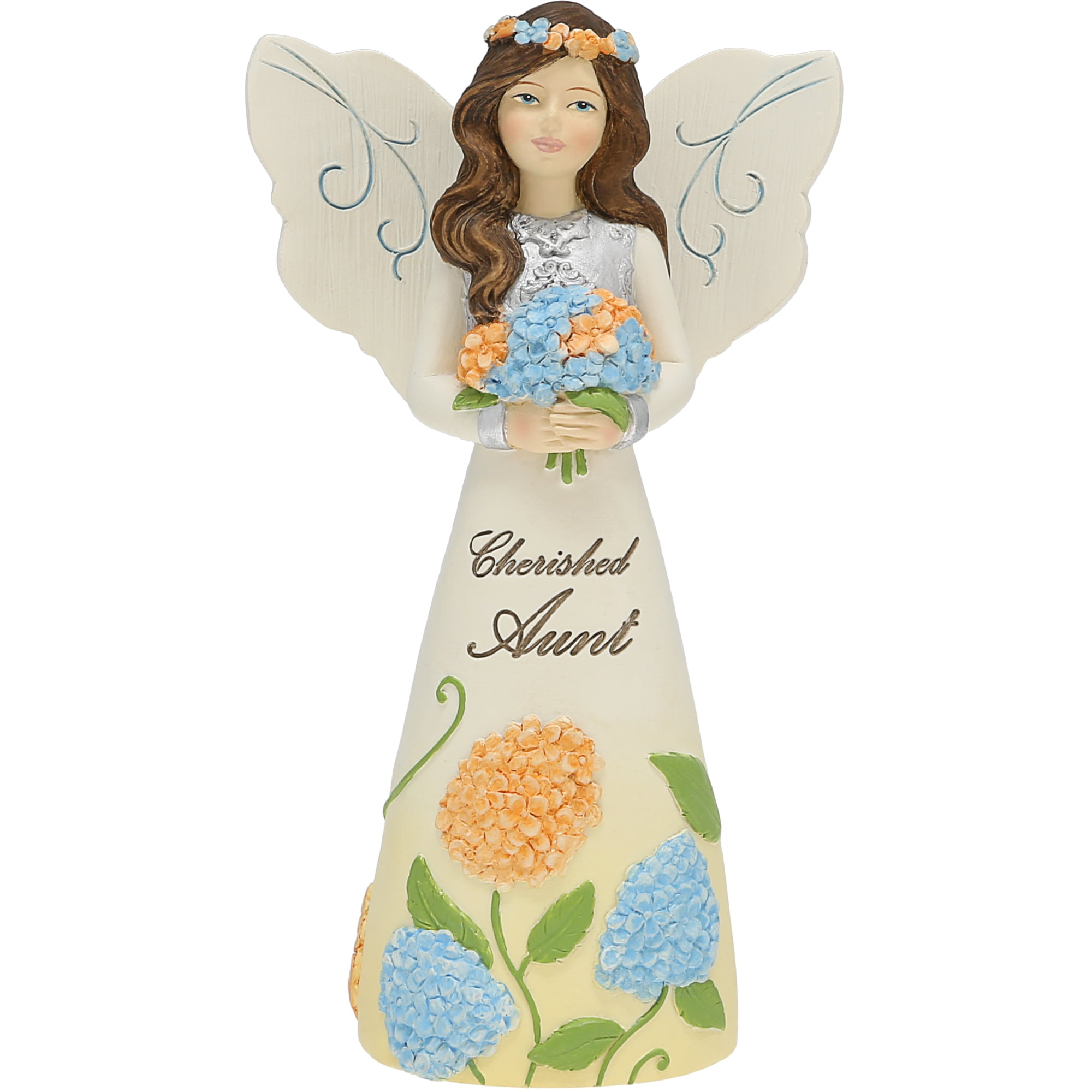 Pavilion - Cherished Aunt - 5" Angel Figurine Floral Spring Home Decor ...