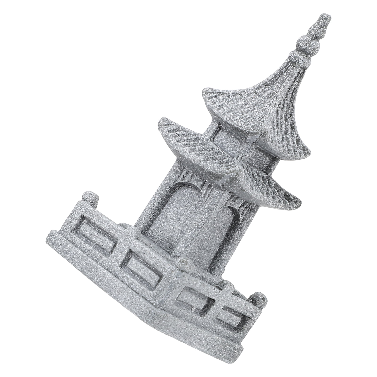 Grey Celestite Powder Miniature Pagoda Statue for Decoration with High ...