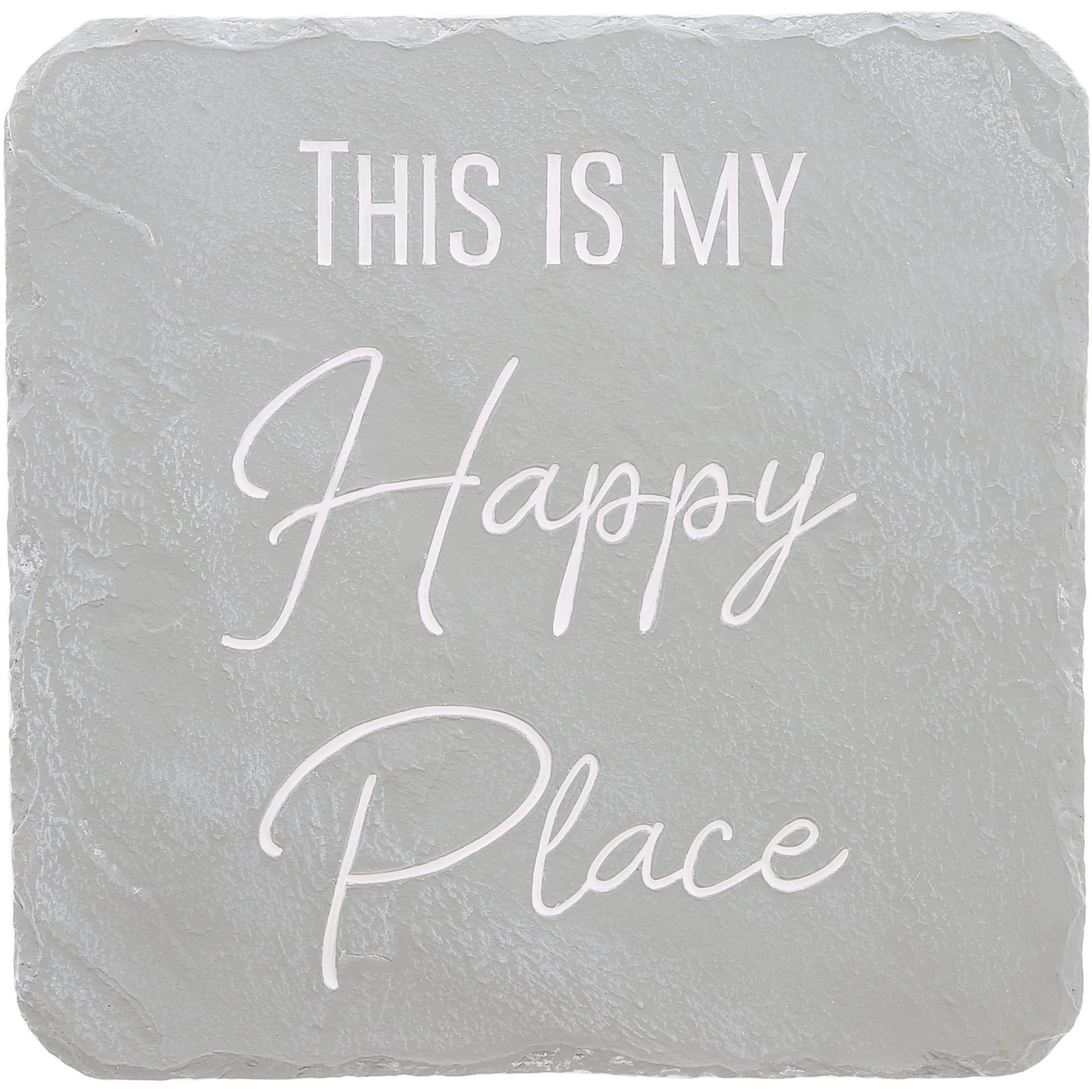 Pavilion Gift Company 25309 Happy Place-7.75" x 7.75" Garden Stone ...