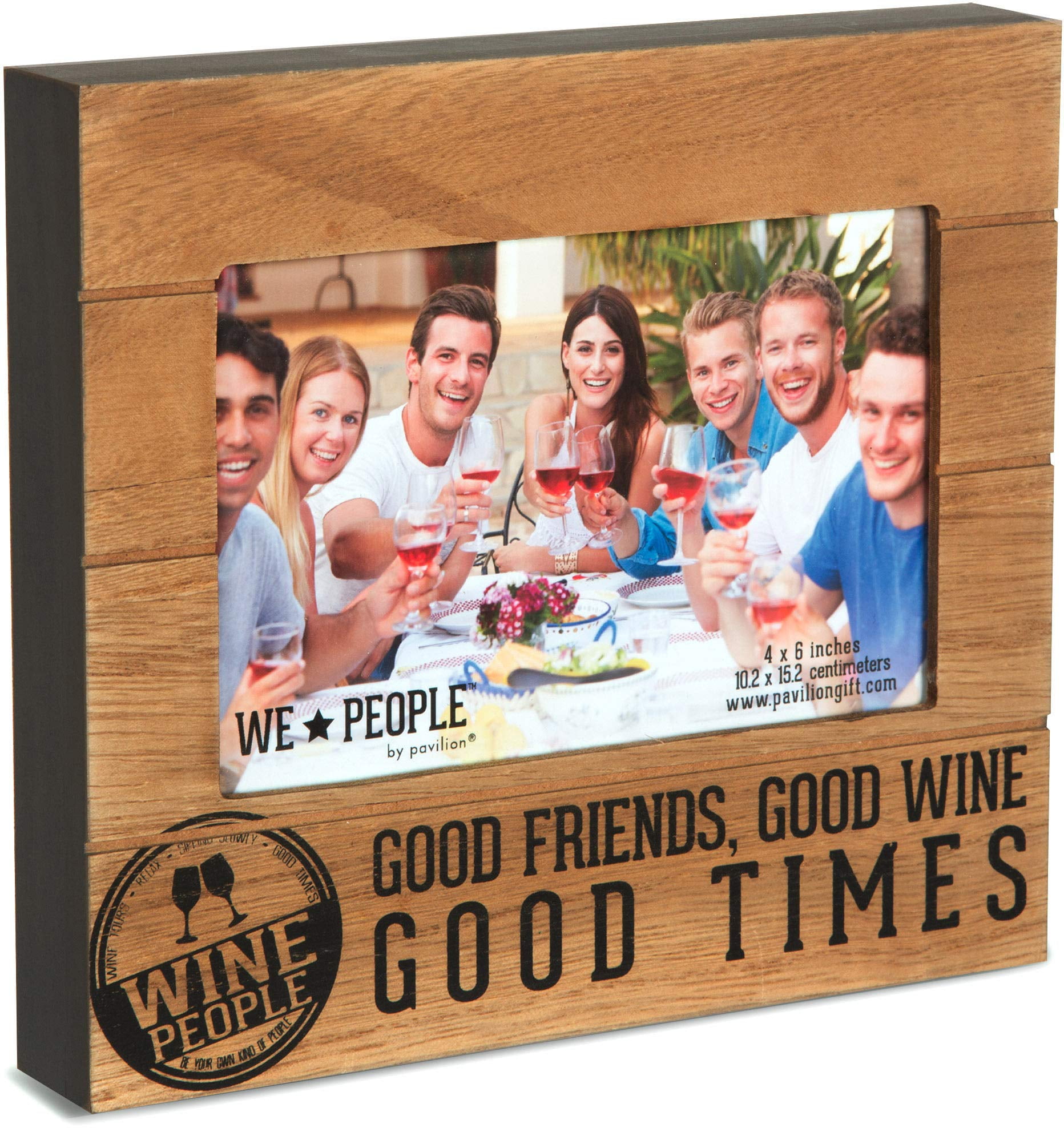 Pavilion Gift Company 67220 We People Wine People Frame, 7-1/2 x 6-3/4 ...