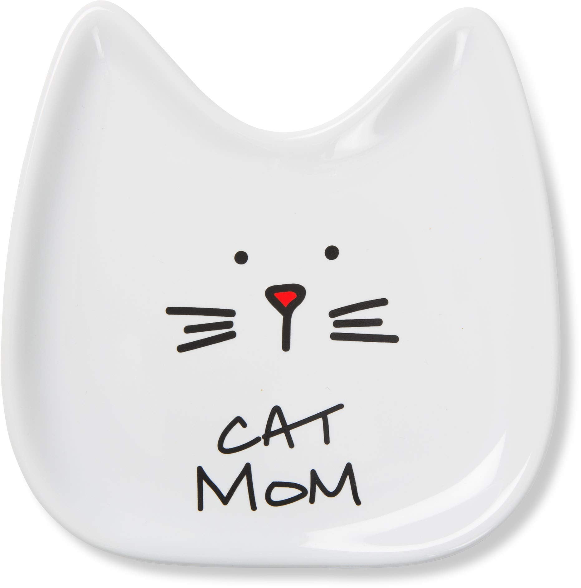 Pavilion Gift Company Blobby Cat, Cat Spoon Rest" Cat Mom", 5", White ...