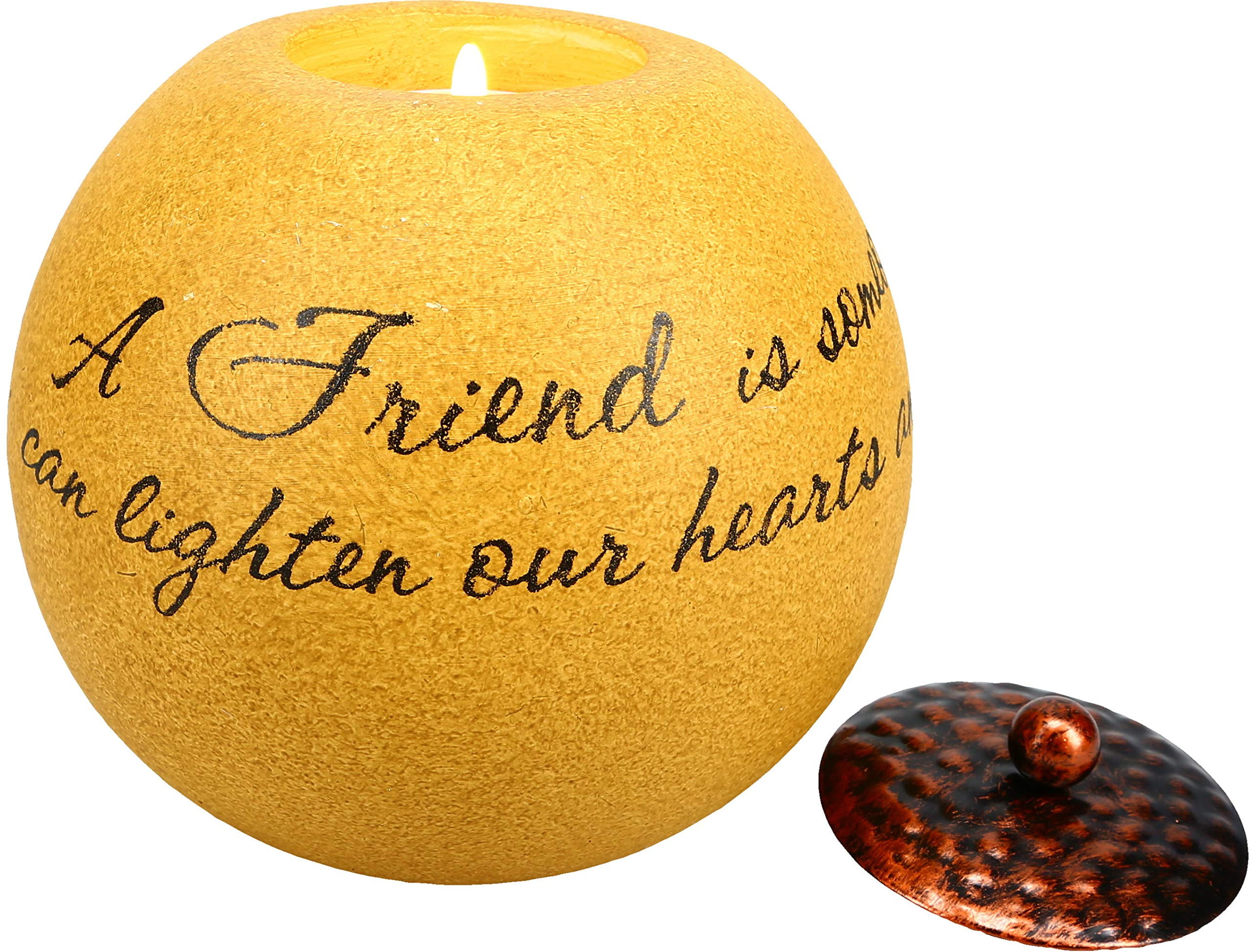 Pavilion Gift Company Comfort Candles 4-1/2-Inch Round Candle Holder ...