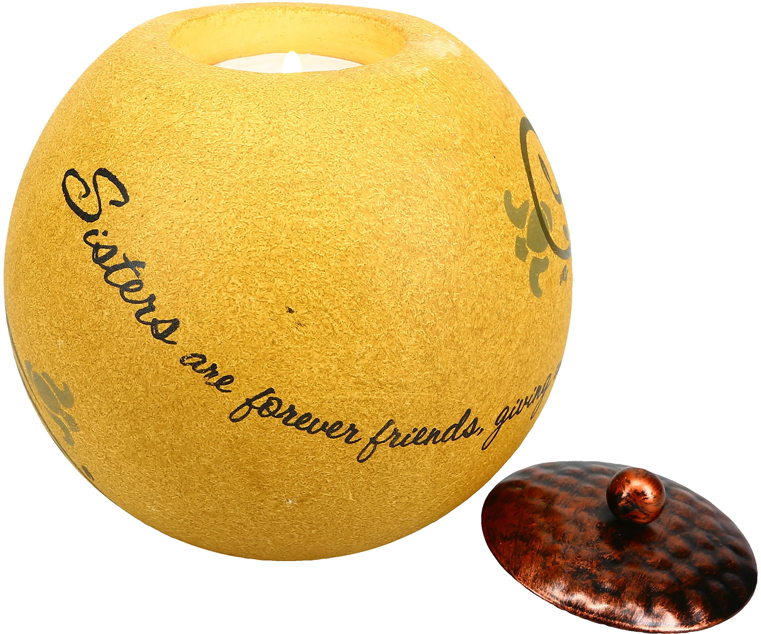 Pavilion Gift Company Comfort Candles 4-1/2-Inch Round Candle Holder ...