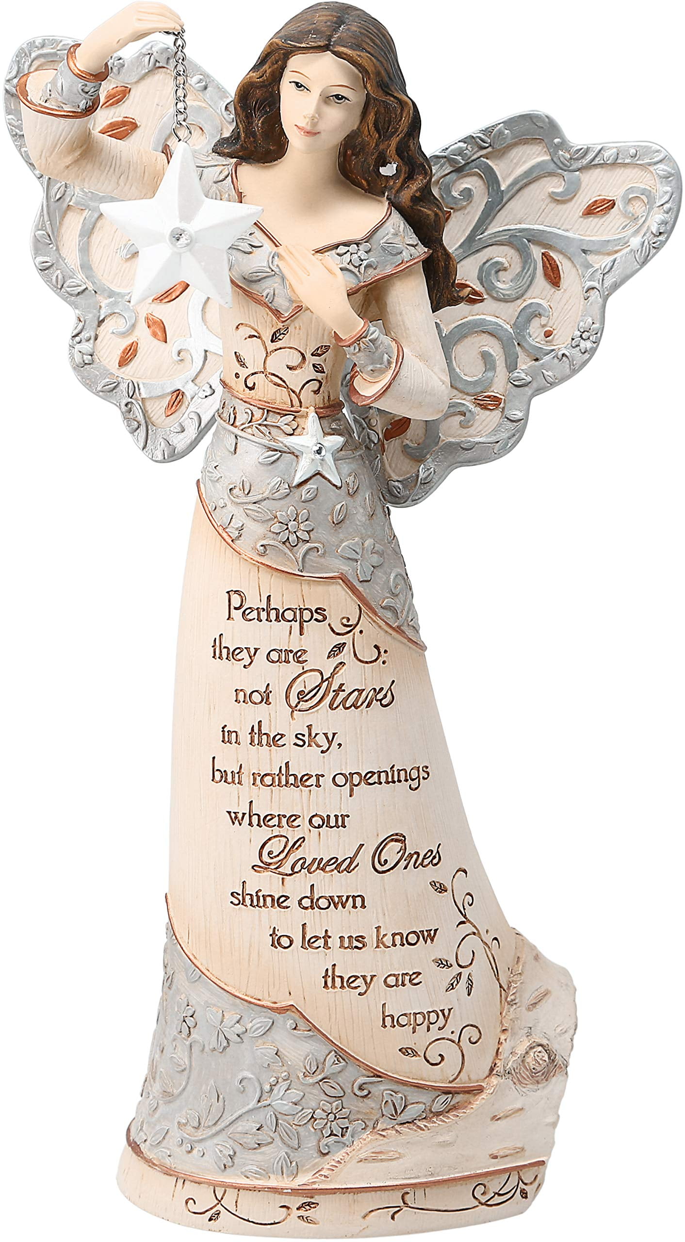 Pavilion Gift Company Elements 9-Inch Sympathy Angel Holding Star ...