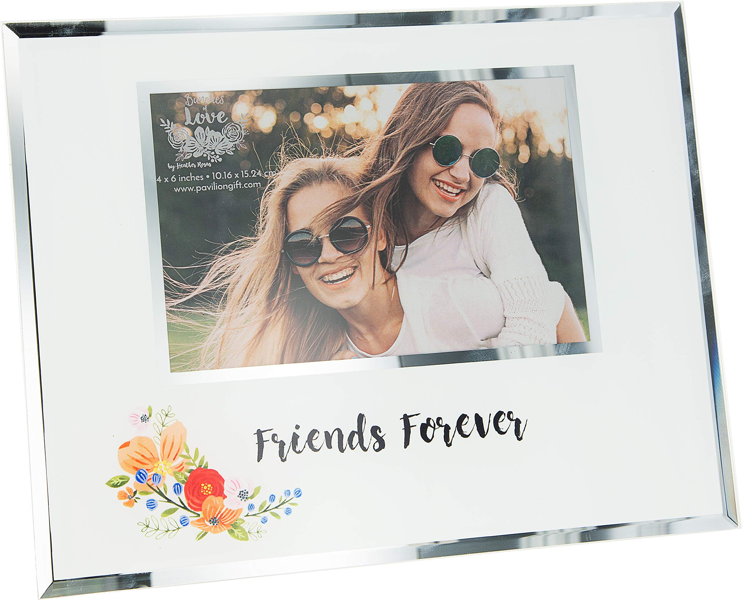 Pavilion Gift Company Friends Forever - 9.25x7.25 Inch Mirrored Glass ...