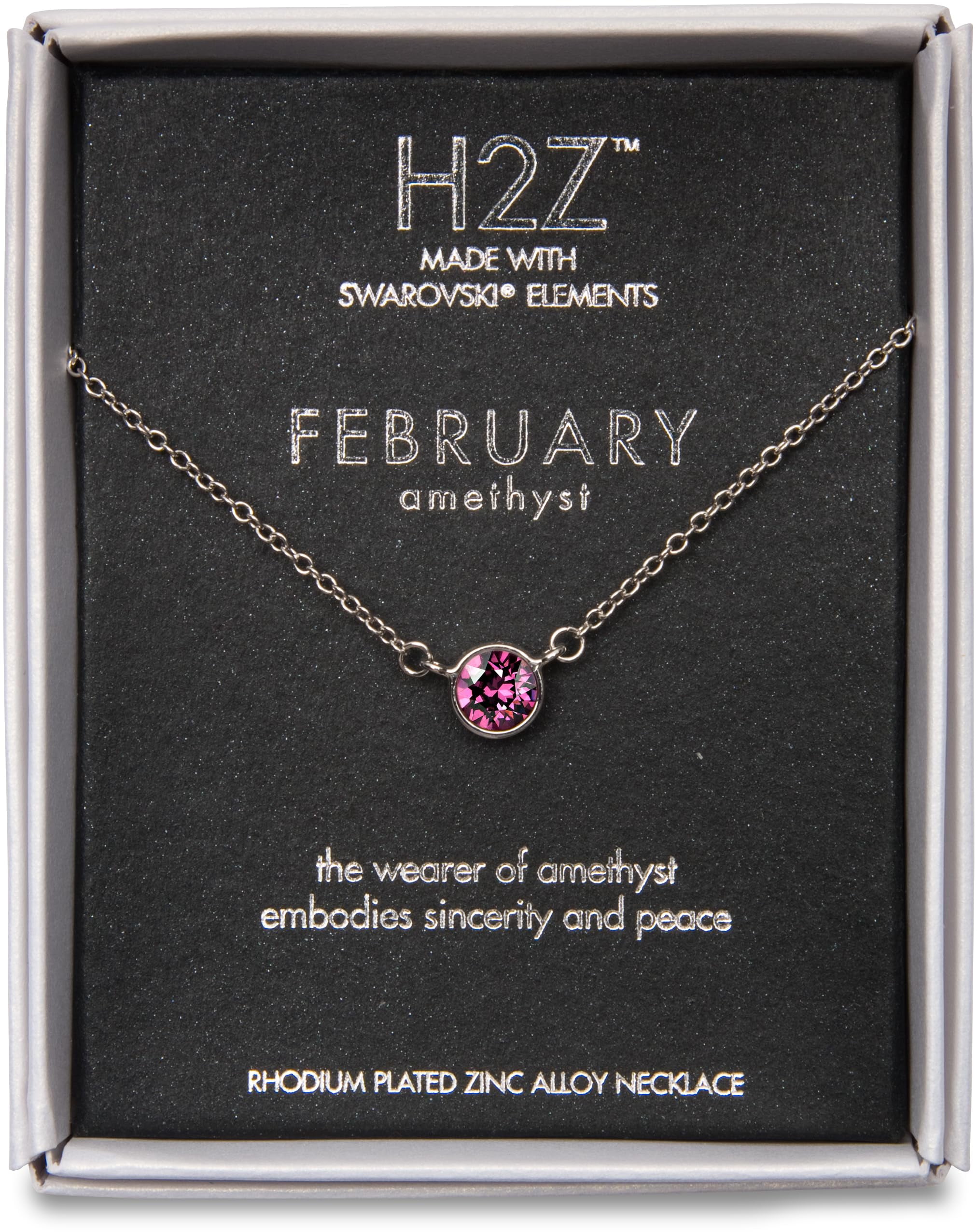 Pavilion Gift Company H2Z 16217 February Amethyst Birthstone Necklace ...
