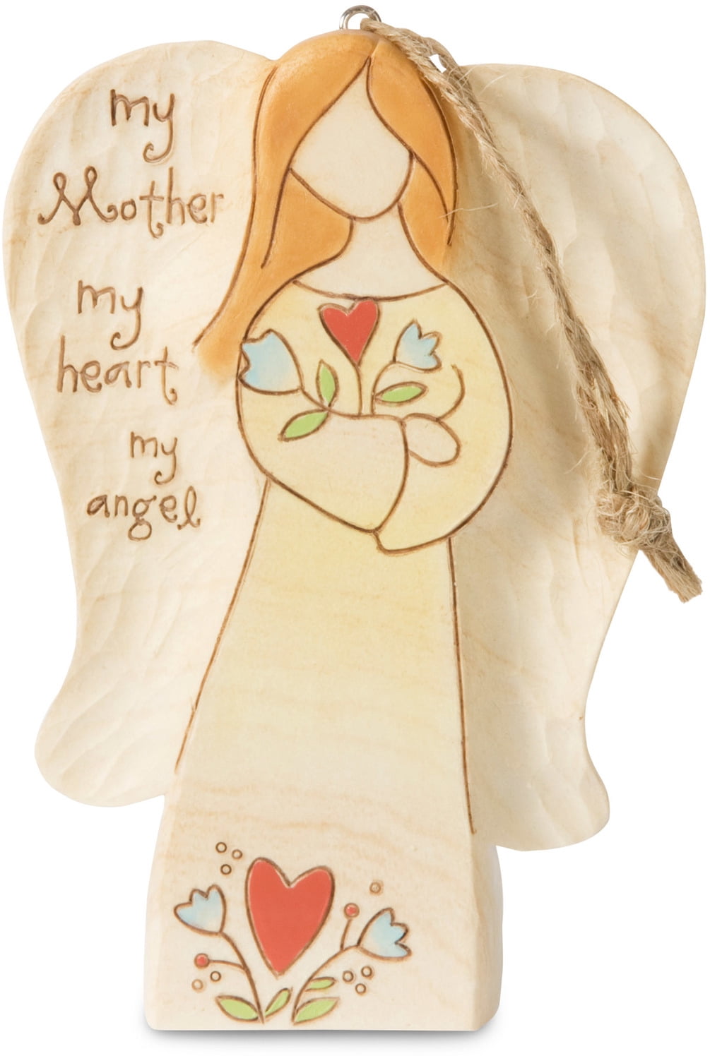 Pavilion Gift Company Mother Angel Figurine with Twine String, 4-1/2 ...