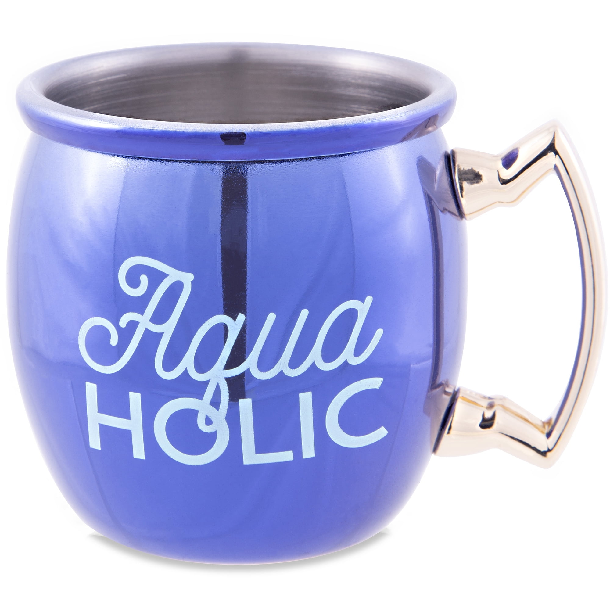 Pavilion Gift Company Pavilion-Aquaholic-2 Oz Shiny Purple Stainless ...