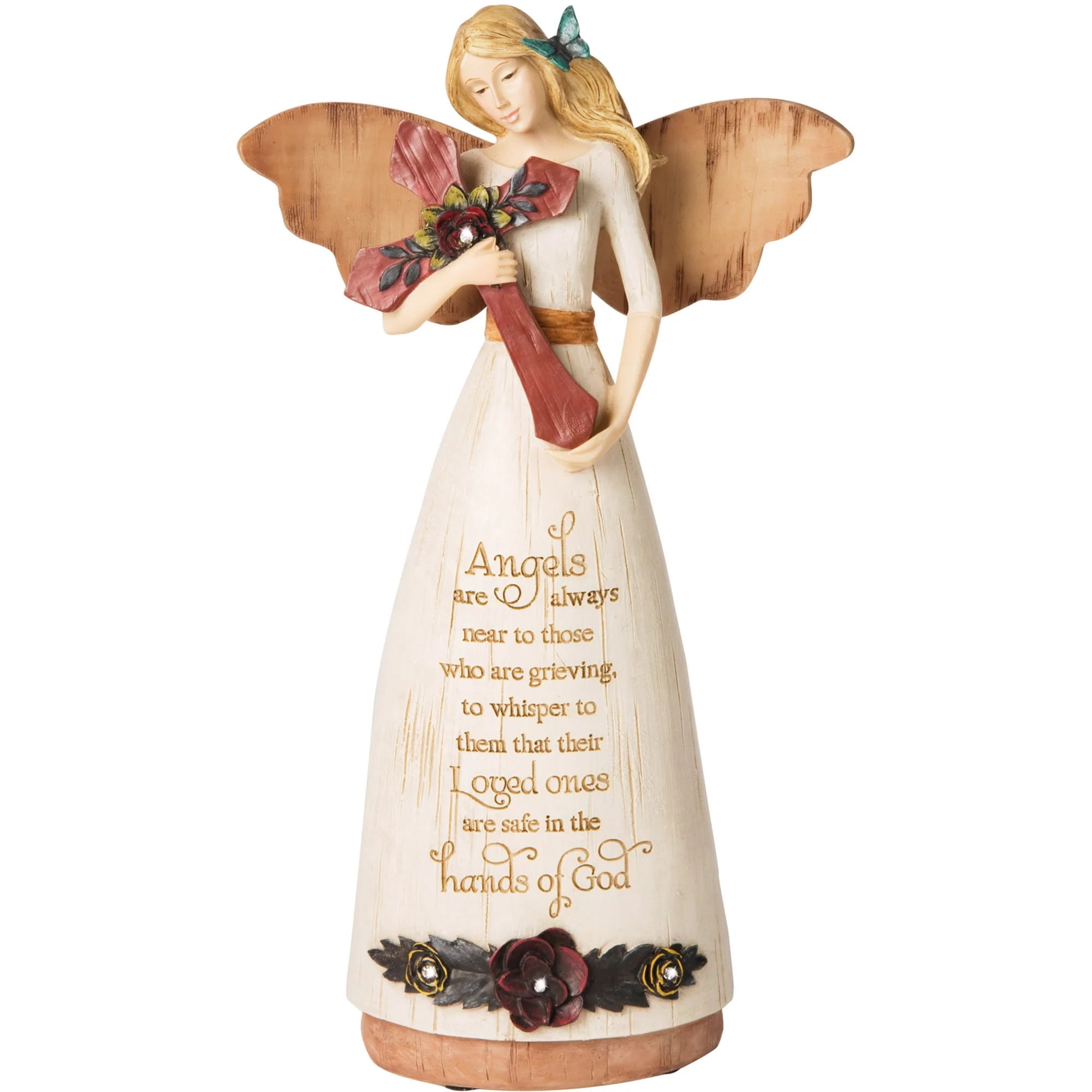 Pavilion Gift Company-Sympathy Angel Holding Cross 9 Inch - Walmart.com