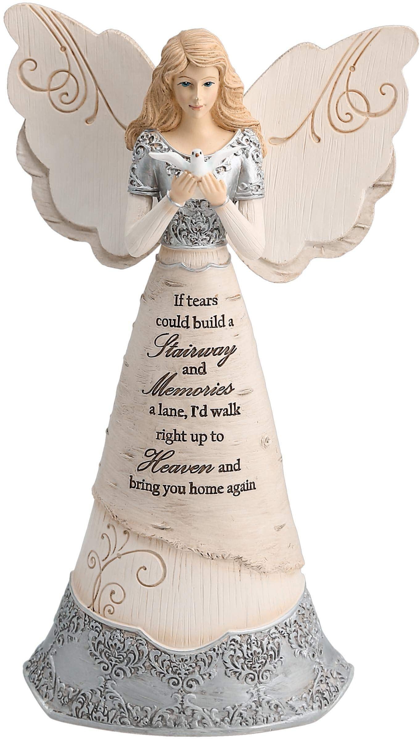 Pavilion Gift Company -Sympathy Angel Holding Dove, 8 inch - Walmart.com